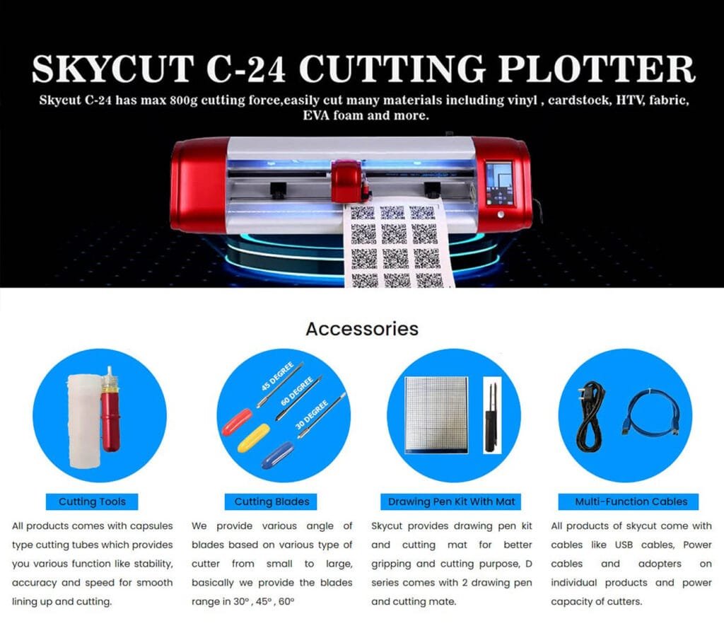 SKYCUT C24 (720MM) VINYL CUTTING PLOTTER - TIA Creation